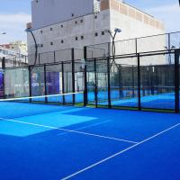 China Europe Standard Customize Logo Outdoor Indoor Super Full Panoramic Padel Court Professional Competition Paddle Tennis Court for sale