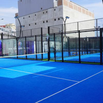 China Europe Standard Customize Logo Outdoor Indoor Super Full Panoramic Padel Court Professional Competition Paddle Tennis Court for sale