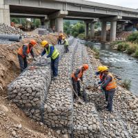 China China Gabion Low Price Hot Dip Galvanized 80*100mm Hexagonal PVC Gabion Boxes for sale