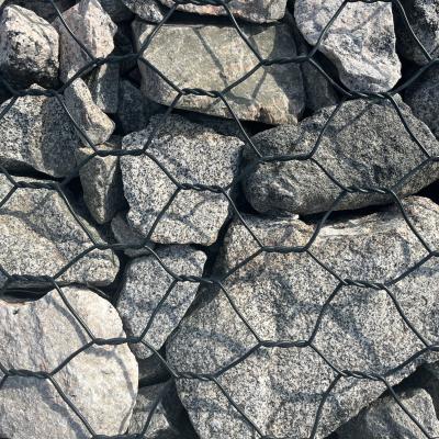 China Economical Galvanized/PVC Coated 100mmx120mm Hexagonal Woven Gabion Basket for Landscaping for sale