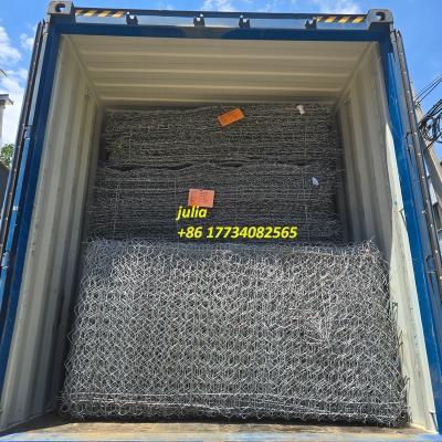 China Selvage Wire 3.4mm Gabion Box Easy Installation Free Sample Durable Wire Mesh Cage for Erosion Control Retaining Wall Construction for sale