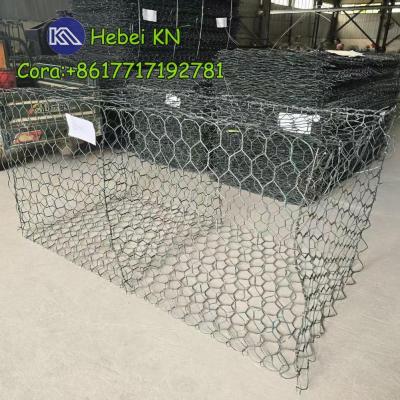China Galfan + PVC UV Resitance Gabion Box with 3.7mm/80*100mm for River Protection for sale