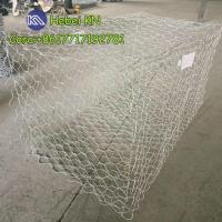 China Galvanized Double-twisted Hexagonal Woven Gabion Basket For Retaining Walls for sale