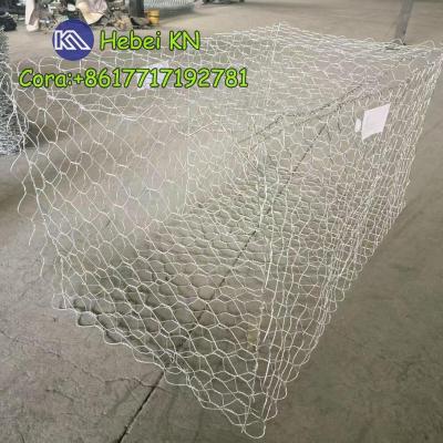China Galvanized Double-twisted Hexagonal Woven Gabion Basket For Retaining Walls for sale
