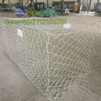 China Galvanized Double-twisted Hexagonal Woven Gabion Basket For Retaining Walls for sale