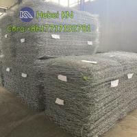 China Galvanized Double-twisted Hexagonal Woven Gabion Basket For Retaining Walls for sale