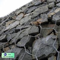China Heavy Duty Galfan Gabion Retaining Wall with Double Twist Hexagonal Weaving for River Bank Protection for sale