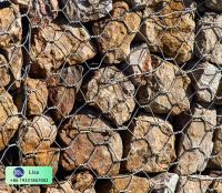 China PVC Coated Hexagonal Woven Gabion Retaining Wall, Anti-Salt Spray Stone Gabion Basket For Coastal Garden Landscape Slope Protection for sale