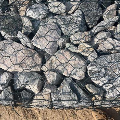 China 80*100mmPVC Coated  Stone Wall Basket Landscape Garden Decorative Gabion Box For Outdoor Slope Retaining Wall for sale