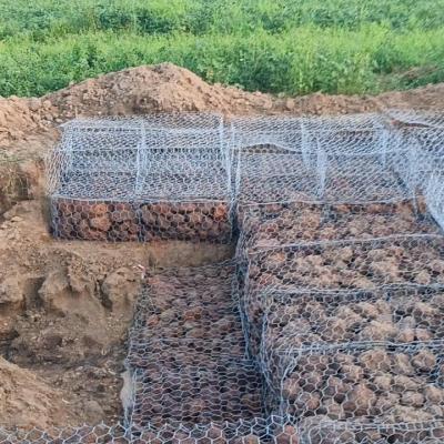 China Last Longer Fast Delivery Double Twist Gabion Mesh Cage With 80*100mm 2.7mm For Slope Protection for sale