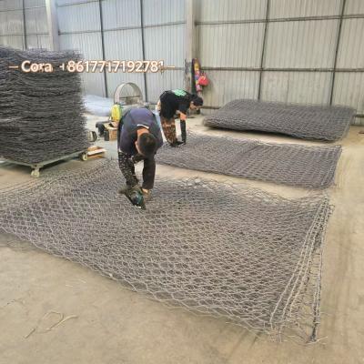 China Heavy Duty 2×1×1m 270GSM Zinc Coated Gabion Box, 80×100mm Stone Filled Gabion Basket For Sale for sale