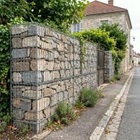 China 200 x 50 mm Mesh Spiral Wire Connected Hot Dip Galvanized Welded Gabion Fence Panel and Welded Gabion Box for Retaining Walls for sale