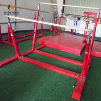 China Kids Gymnastics Training Equipment Outdoor Uneven Bars with Extension Legs in Red for sale