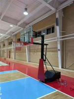China Manual Hydraulic Basketball Frame with 120*80cm Boards and 205-275cm Lifting Height for sale