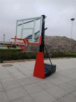 China Manual Hydraulic Basketball Frame with 120*80cm Boards and 205-275cm Lifting Height for sale