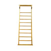 China Customized Logo Availabled Red Pine Gymnastics Wall Bars Ladders for Wooden Yoga Stall for sale