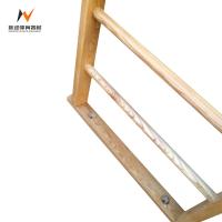 China Adjustable Yellow Manchurian Ash Wood Wall Bars Gym Ladder for Customized Workouts for sale