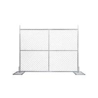 China Portable Welded Iron Temporary Safety Fencing 1.8m - 2.4m Height for sale