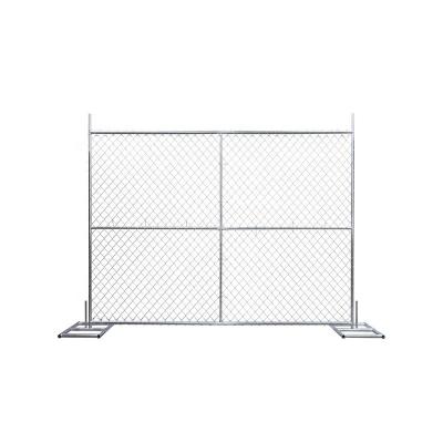 China Portable Welded Iron Temporary Safety Fencing 1.8m - 2.4m Height for sale