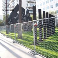 China Portable Welded Iron Temporary Safety Fencing 1.8m - 2.4m Height for sale