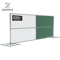 China Portable Welded Iron Temporary Safety Fencing 1.8m - 2.4m Height for sale