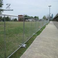 China Portable Welded Iron Temporary Safety Fencing 1.8m - 2.4m Height for sale