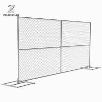 China Portable Welded Iron Temporary Safety Fencing 1.8m - 2.4m Height for sale