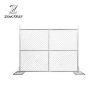 China Portable Welded Iron Temporary Safety Fencing 1.8m - 2.4m Height for sale