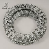 China 0.5mm 0.6mm Thick Razor Barbed Wire Galvanized Surface Treatment for sale