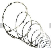 China High Security Hot Galvanized Razor Barbed Wire with Single / Cross Coil for sale