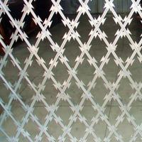 China High Security Hot Galvanized Razor Barbed Wire with Single / Cross Coil for sale