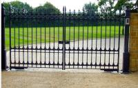 China Security Galvanized Swing Steel Fence Gate 1.0m 1.2m 1.5m 1.8m 2.0m Height for sale