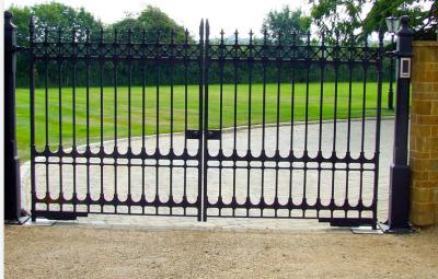 China Security Galvanized Swing Steel Fence Gate 1.0m 1.2m 1.5m 1.8m 2.0m Height for sale