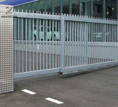 China Sliding Automatic Steel Fence Gate with PVC Coated For Hotel Villa for sale