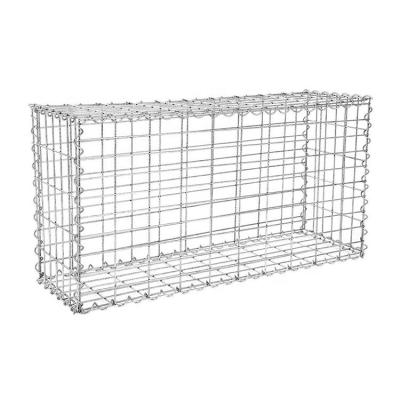 China 80×100 Galvanized Metal Decorative Gabion Baskets Gabion Stone Cage for sale