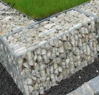 China 80×100 Galvanized Metal Decorative Gabion Baskets Gabion Stone Cage for sale