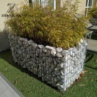 China 80×100 Galvanized Metal Decorative Gabion Baskets Gabion Stone Cage for sale