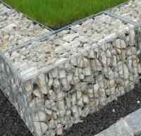 China 80×100 Galvanized Metal Decorative Gabion Baskets Gabion Stone Cage for sale