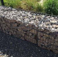 China 80×100 Galvanized Metal Decorative Gabion Baskets Gabion Stone Cage for sale