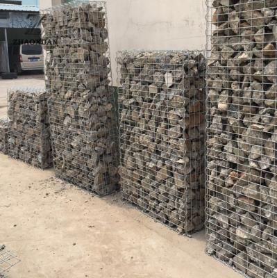 China Hot Dipped Galvanized Gabion Stone Cage For Garden Decoration for sale