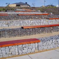 China Hot Dipped Galvanized Gabion Stone Cage For Garden Decoration for sale