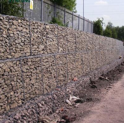 China Gabion Retaining Wall Baskets Stone filled Box Anti Corrosion for sale