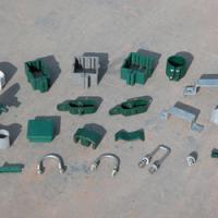 China Fence Post Accessories Iron Square Clips Fixing Fittings for sale