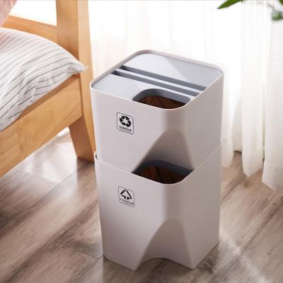 China Plastic Multi-Functional Dustbin Bin 15L Step Trash Can for Hotel Home for sale