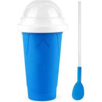 China 350ml Silicone Slushy Maker Cup With Lid And Straw for sale