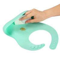 China Detachable Food Grade Silicone Baby Bib Waterproof Adjustable BPA Free Unisex for sale