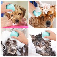 China Multicolor Soft Silicone Pet Shampoo Brush Dispenser 85g Cat Dog Grooming Tool for sale