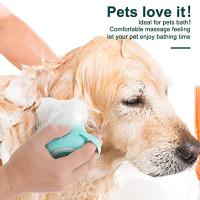 China Multicolor Soft Silicone Pet Shampoo Brush Dispenser 85g Cat Dog Grooming Tool for sale
