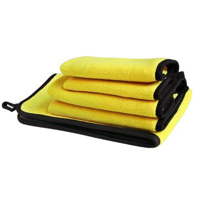 China 800GSM Microfiber Reusable Auto Detailing Towels 30x40cm Car Wash Cleaning Cloth for sale