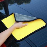 China 800GSM Microfiber Reusable Auto Detailing Towels 30x40cm Car Wash Cleaning Cloth for sale